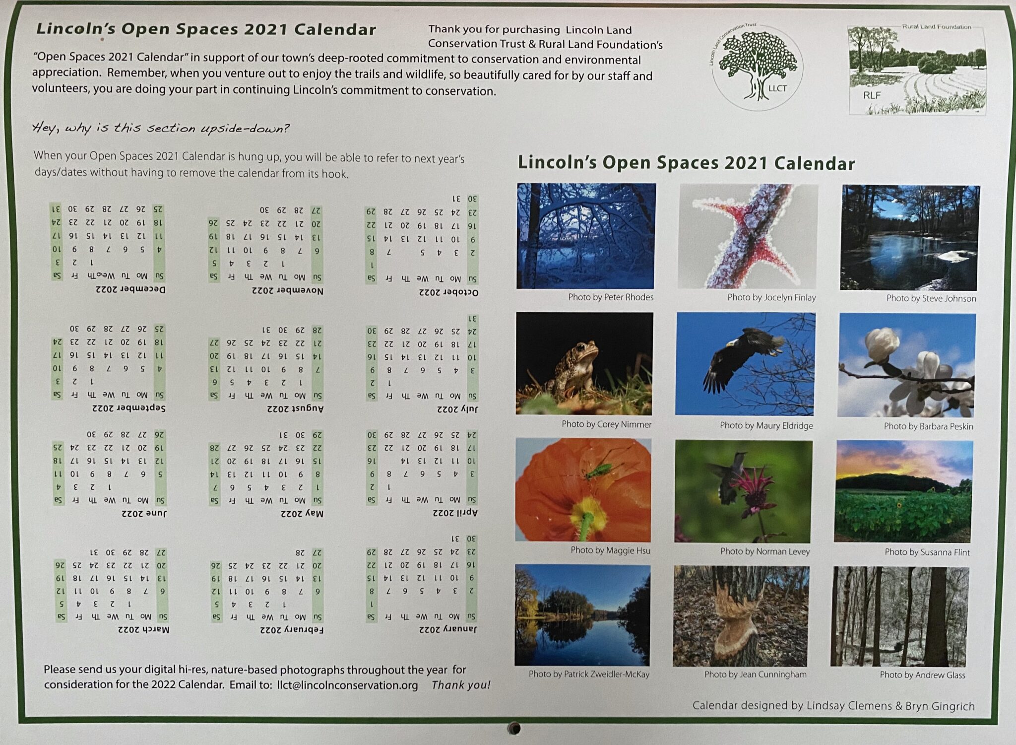 2021 Calendar Published! - Lincoln Land Conservation Trust and Rural ...